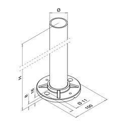 Stainless Steel Handrail Post - Handrailing Devon